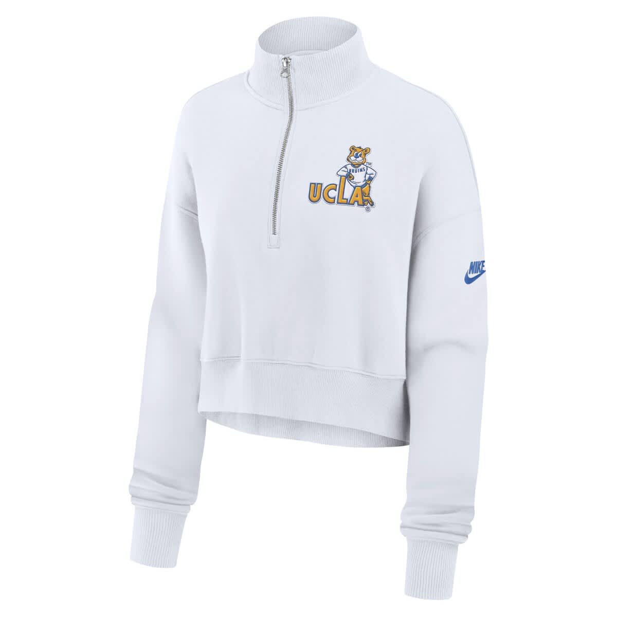 Nike Women's Nike White UCLA Bruins Legacy Elevated Logo Cropped Half ...