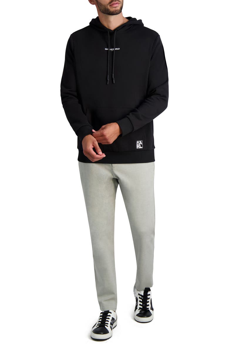 KARL LAGERFELD PARIS Small Logo Patch Hoodie | Nordstromrack