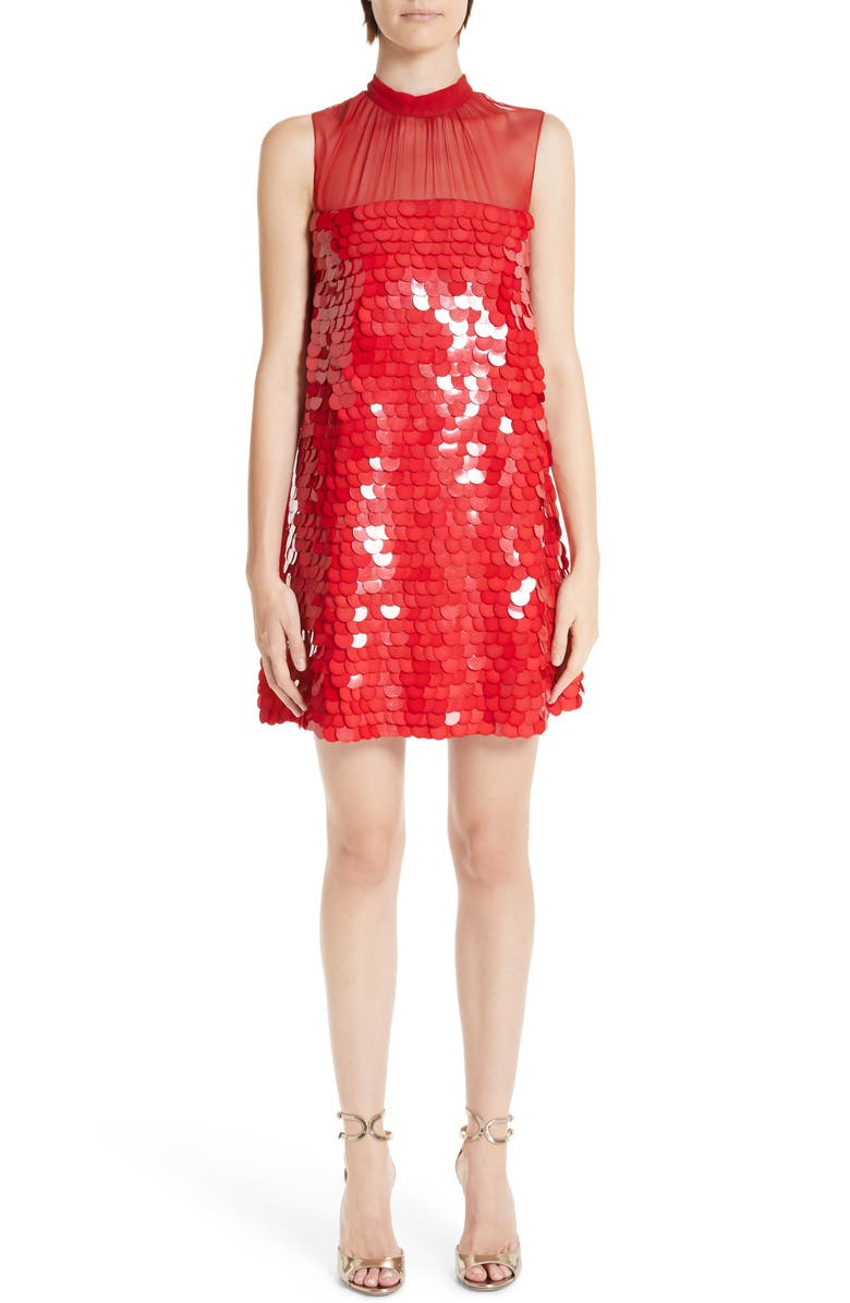 SACHIN & BABI NOIR Sachin & Babi Alangi Sequin Silk Shift Dress | Nordstrom