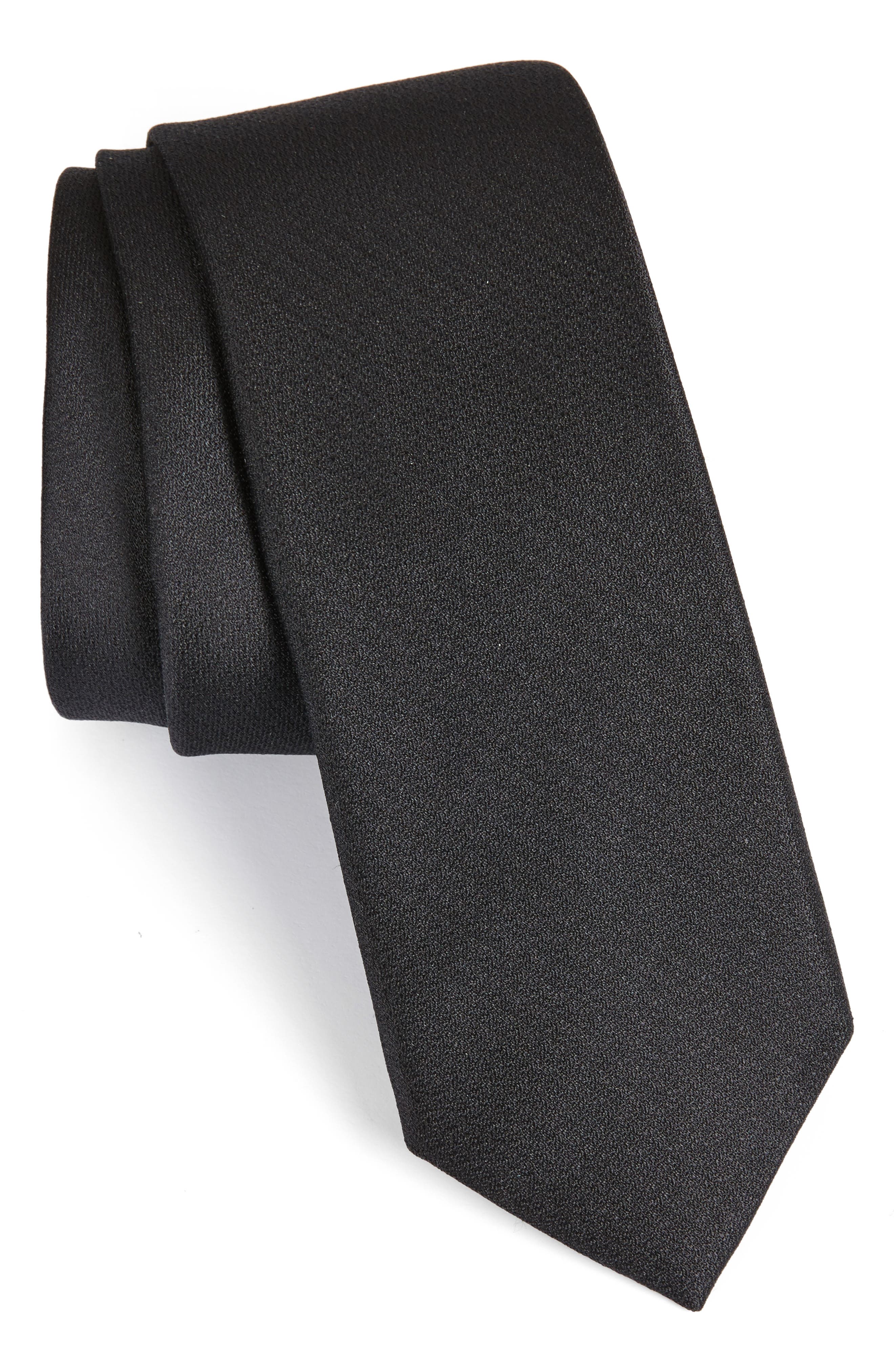 Calibrate Clara Solid Silk Skinny Tie | Nordstromrack
