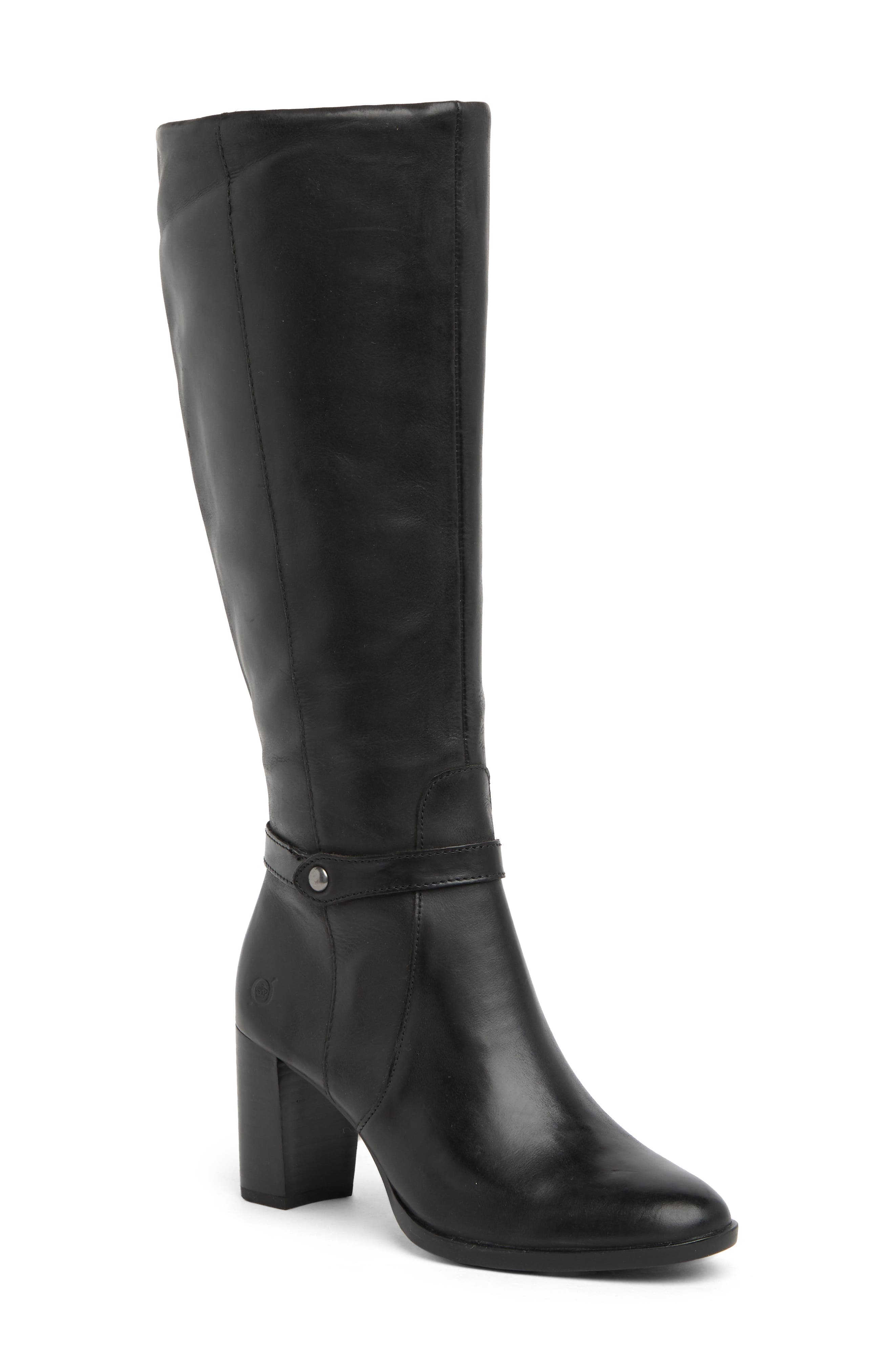 Børn Bridget Block Heel Leather Boot (Women) | Nordstromrack