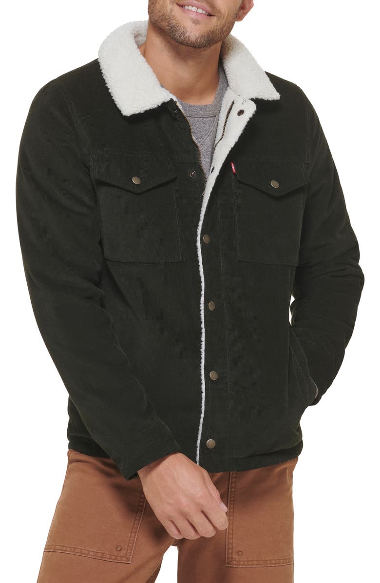 Levi's® Faux Shearling Lined Corduroy Trucker Jacket | Nordstromrack