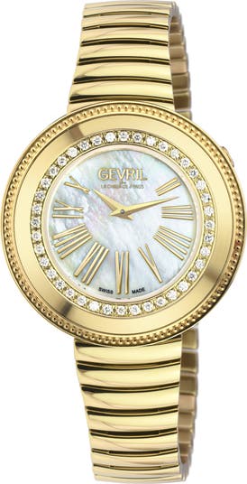 GEVRIL Gandria Diamond Bracelet Watch, 36mm - 0.5ct. | Nordstromrack