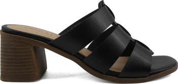 ROCK AND CANDY Caged Block Heel Slide Sandal (Women) | Nordstromrack