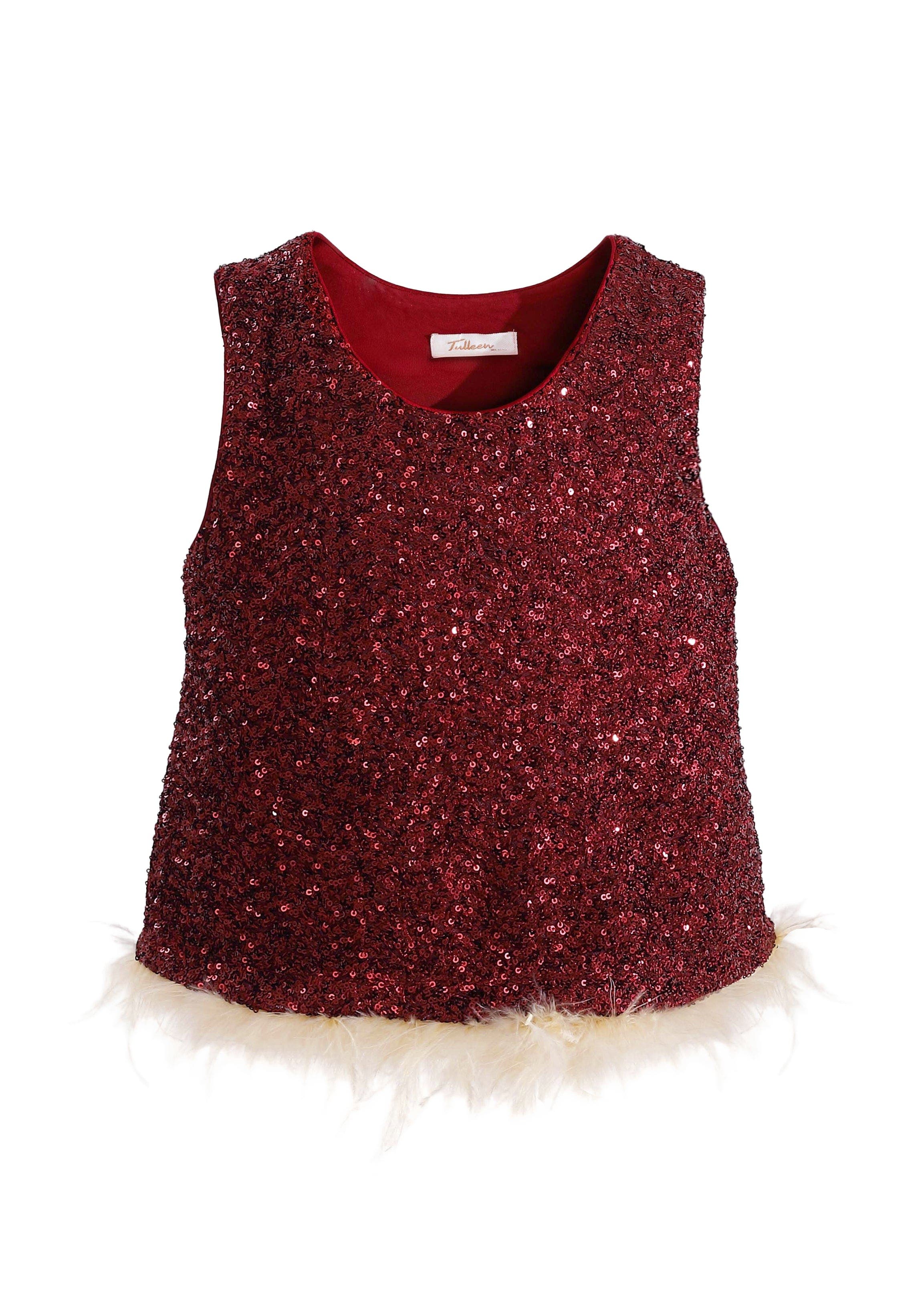 Tulleen Sequin Feather-Trim Set | Nordstrom