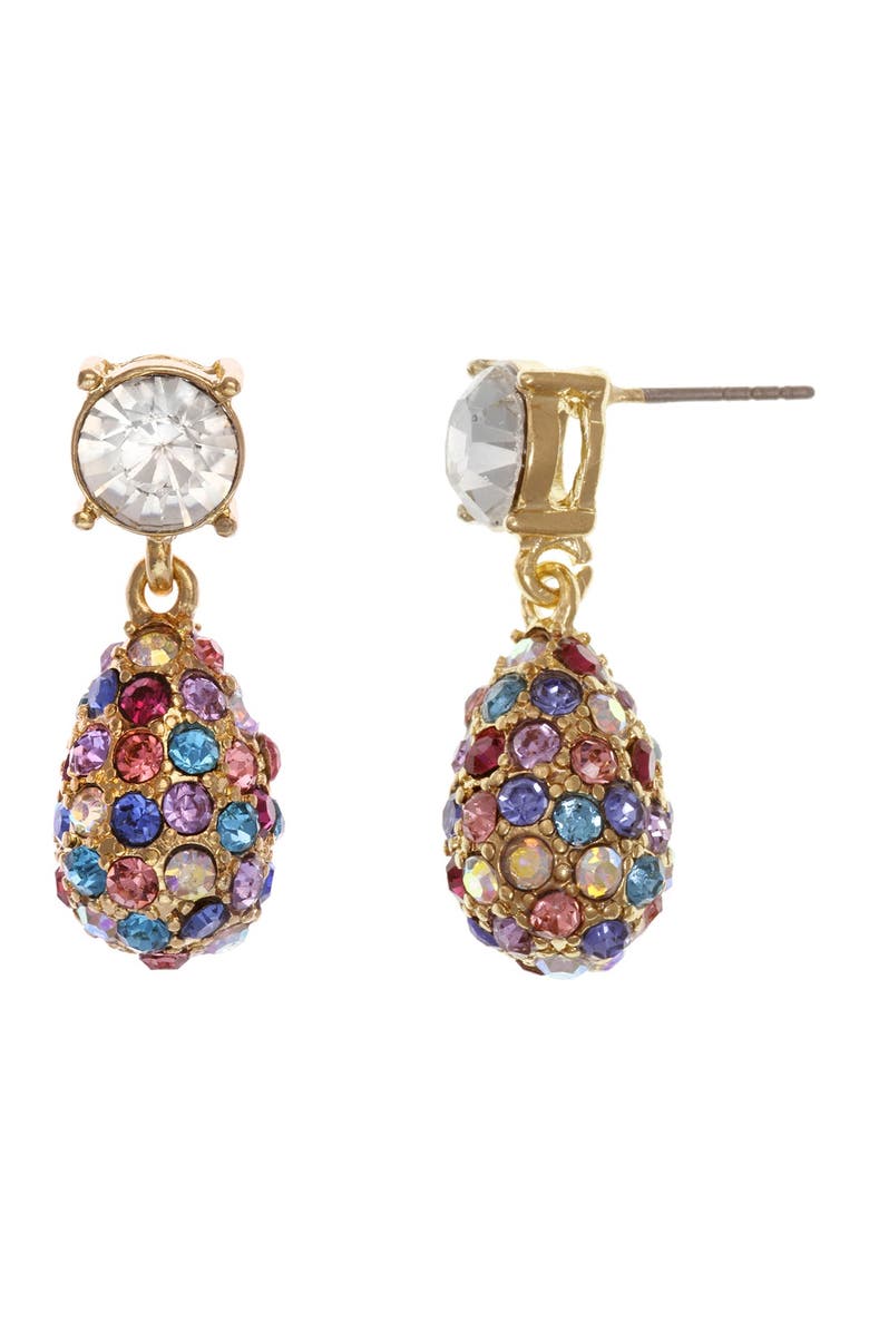 Christian Siriano Multi Colored Stones Teardrop Earrings | Nordstromrack