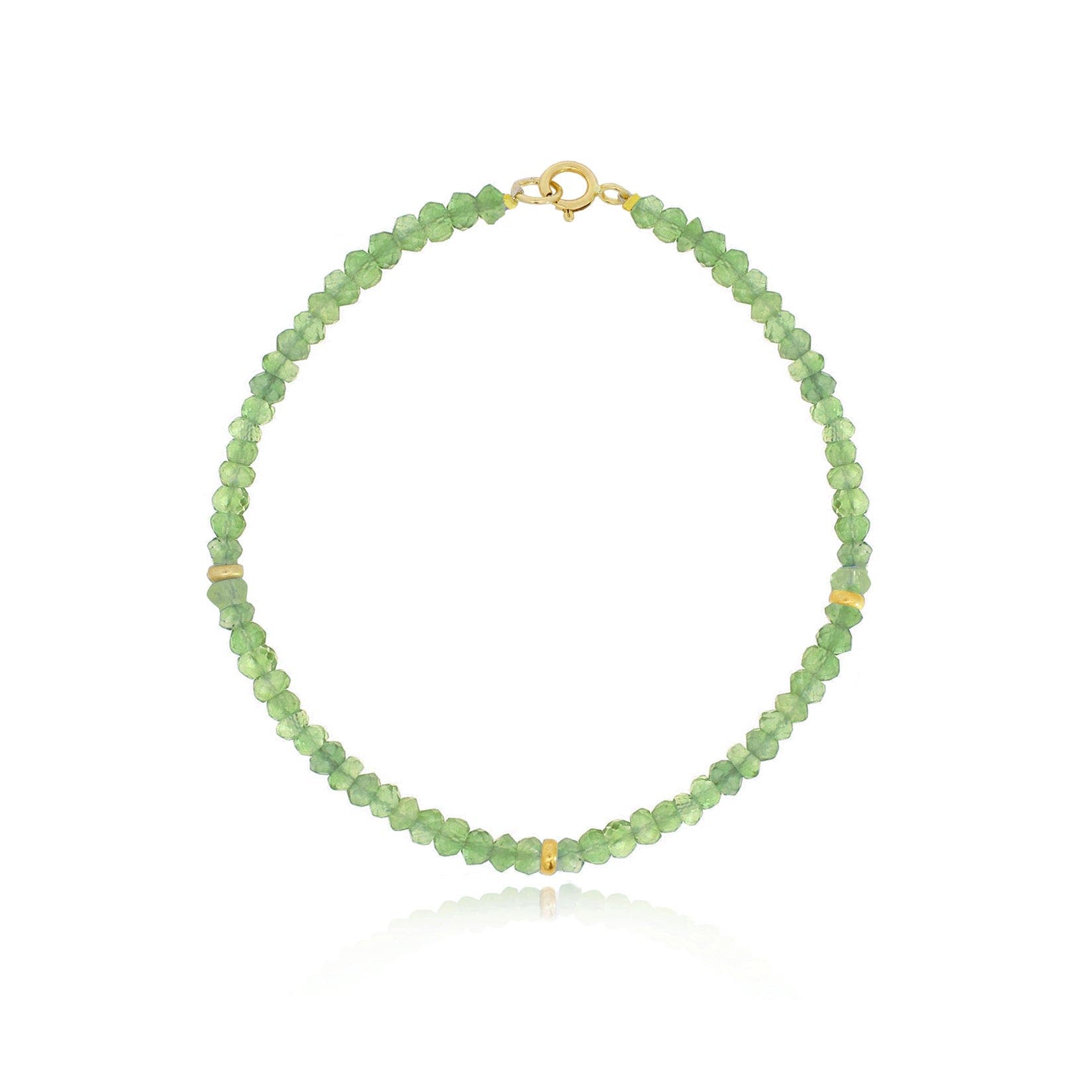The Lovery Fine Jewelry Peridot Bead Bracelet | Nordstrom