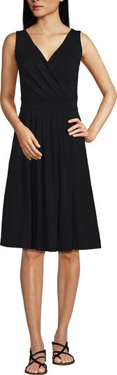 Lands' End Cotton Modal Pleated Fit and Flare Dress | Nordstrom
