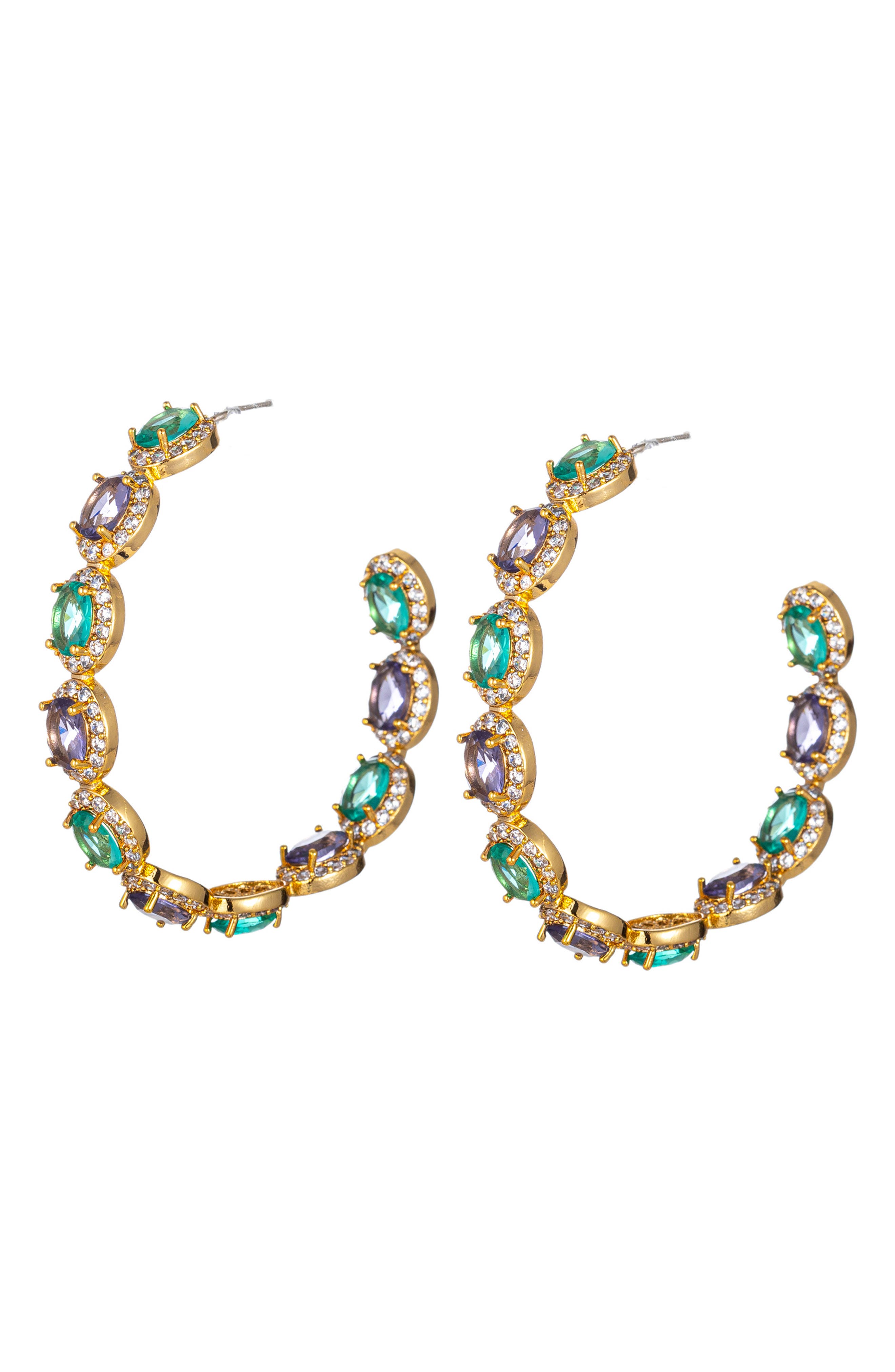 EYE CANDY LOS ANGELES Beatrice Rainbow Hoop Earrings | Nordstromrack