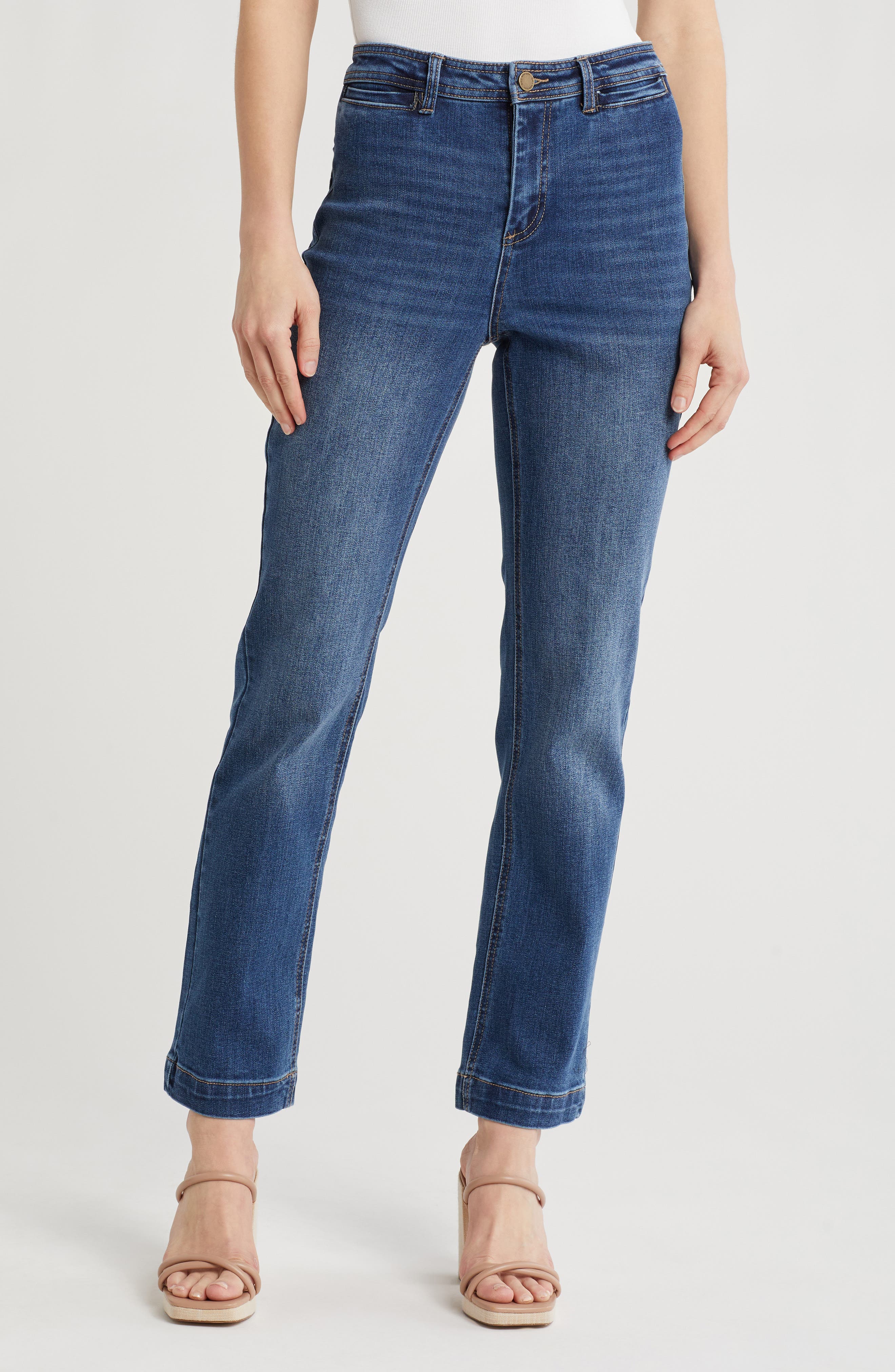 OAT NEW YORK Mid Rise Straight Leg Jeans | Nordstromrack