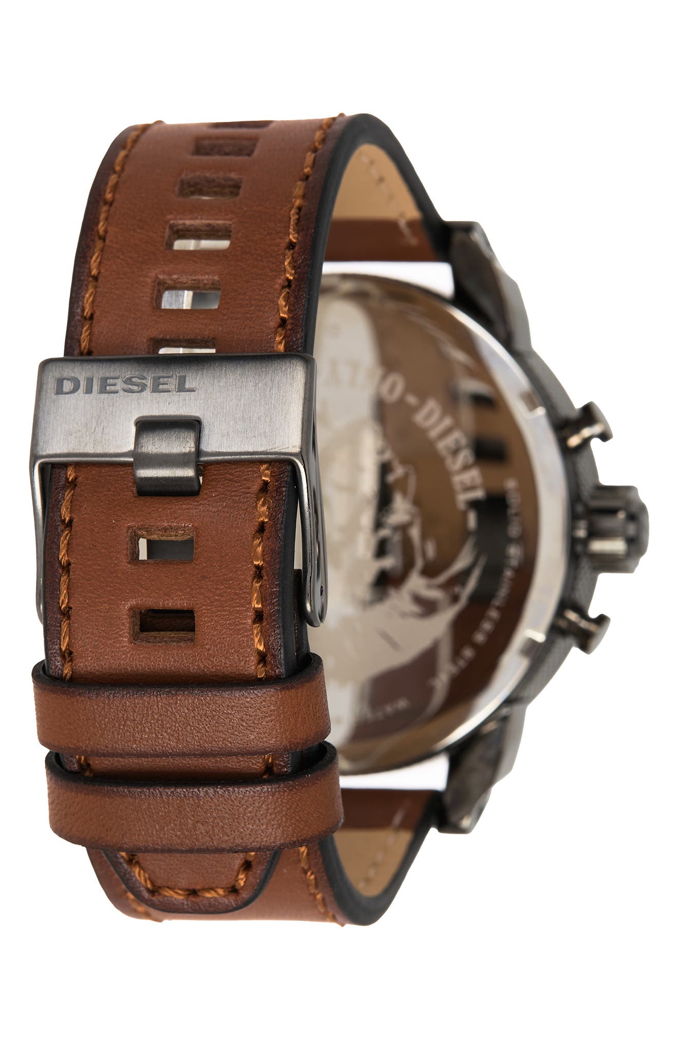 DIESEL® DIESEL Men's Little Daddy Leather Strap Watch, 51mm | Nordstromrack