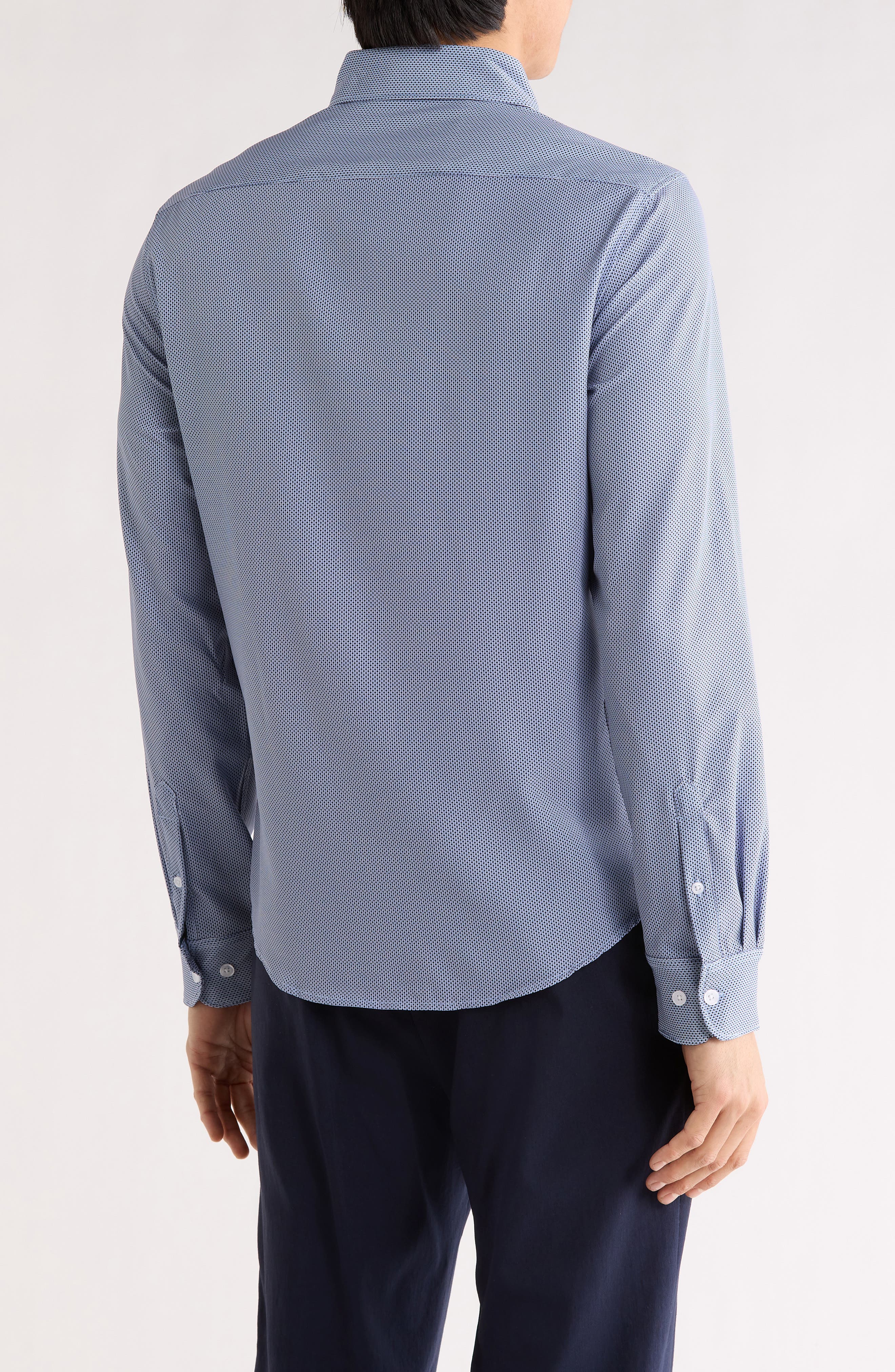 DENIM AND FLOWER Micro Dot Tech Dress Shirt | Nordstromrack
