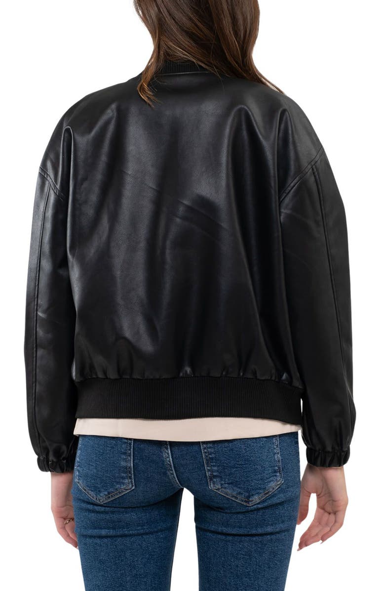 Blu Pepper Faux Leather Bomber Jacket | Nordstromrack
