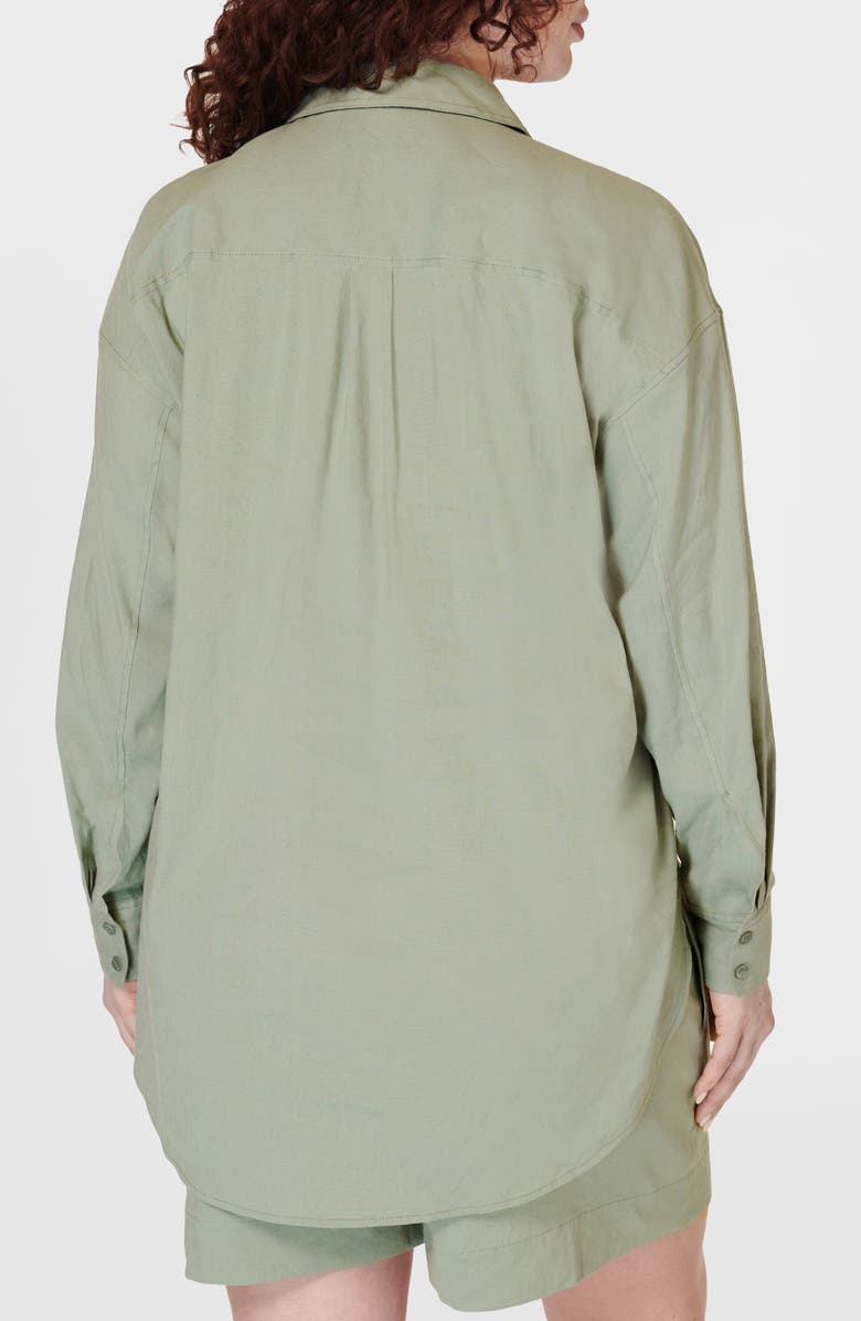 Sweaty Betty Linen Blend Utility Shirt | Nordstromrack