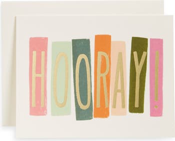 Rifle Paper Co. Hooray Card & Envelope | Nordstrom