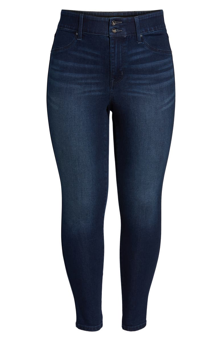 MAXSTUDIO Indigo Perfect Vintage Double Button No Gap High Rise Ankle ...