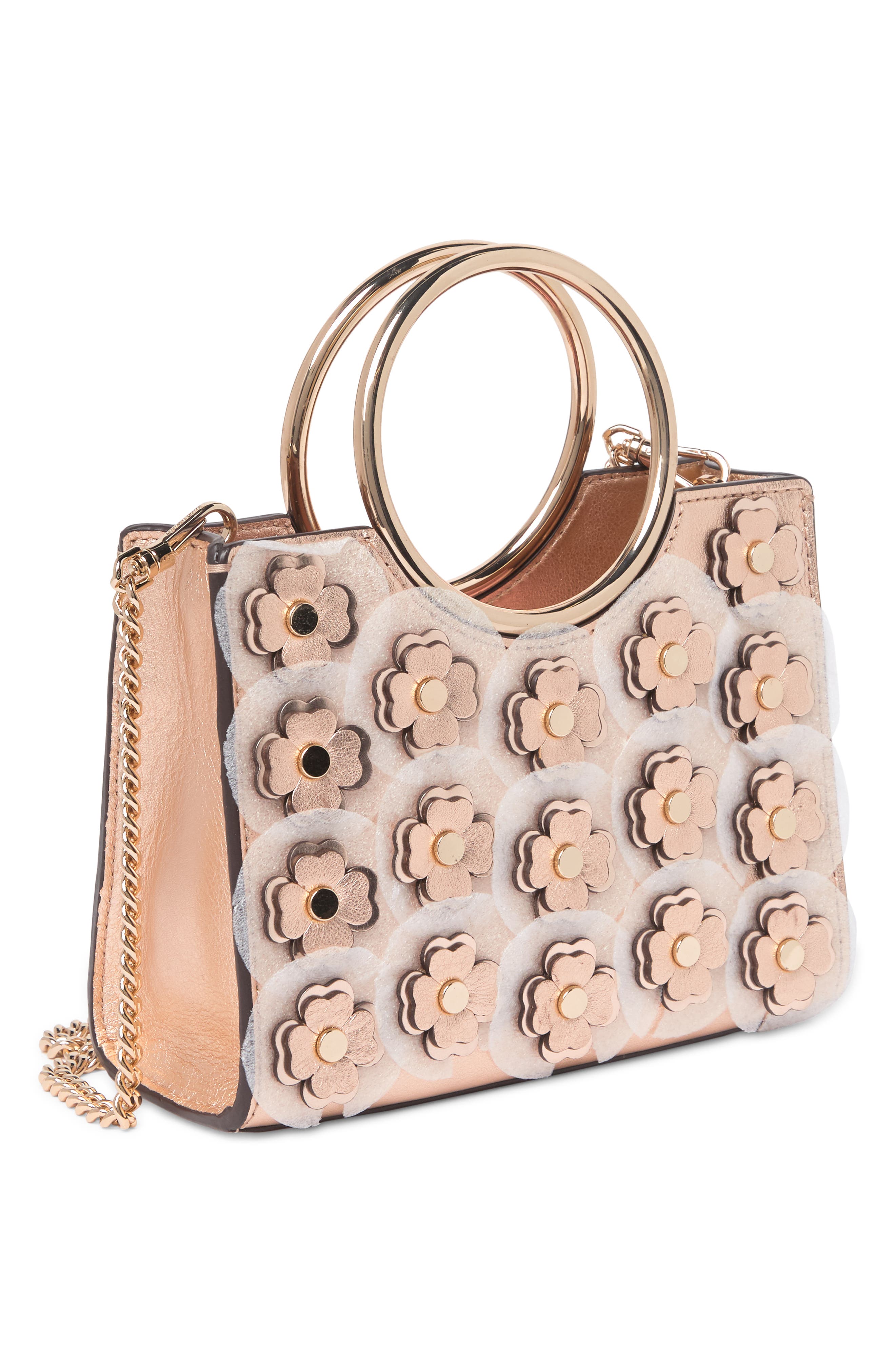 Kate Spade New York sam flower-applique bracelet metallic mini satchel ...