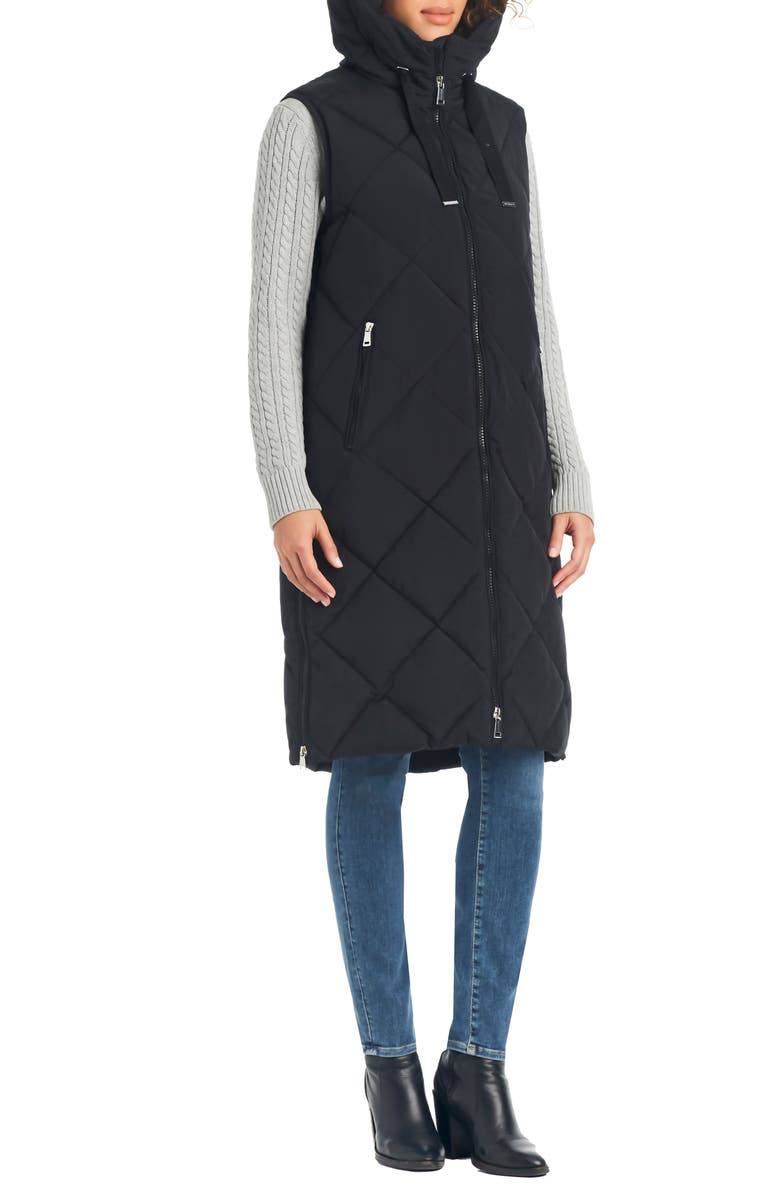 Sanctuary Hooded Long Puffer Vest | Nordstromrack