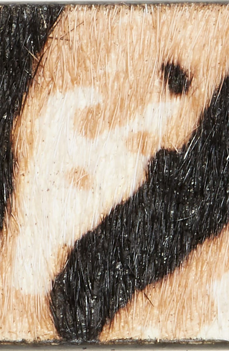 Halogen® Tiger Stripe Genuine Calf Hair Belt | Nordstrom