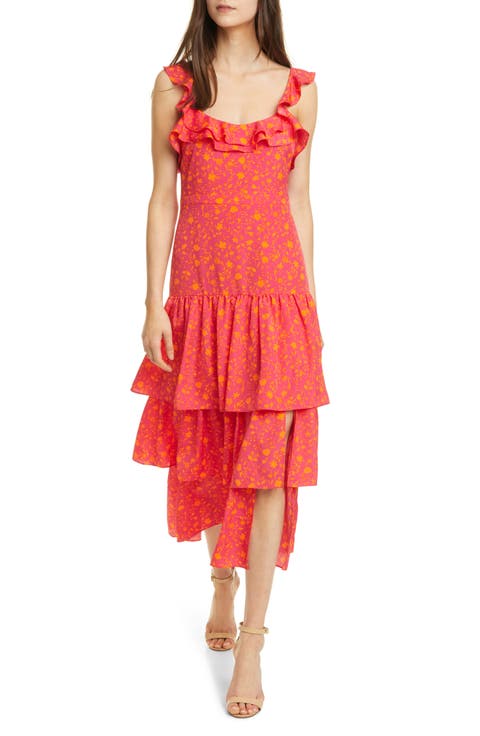 Red Floral Dresses for Women