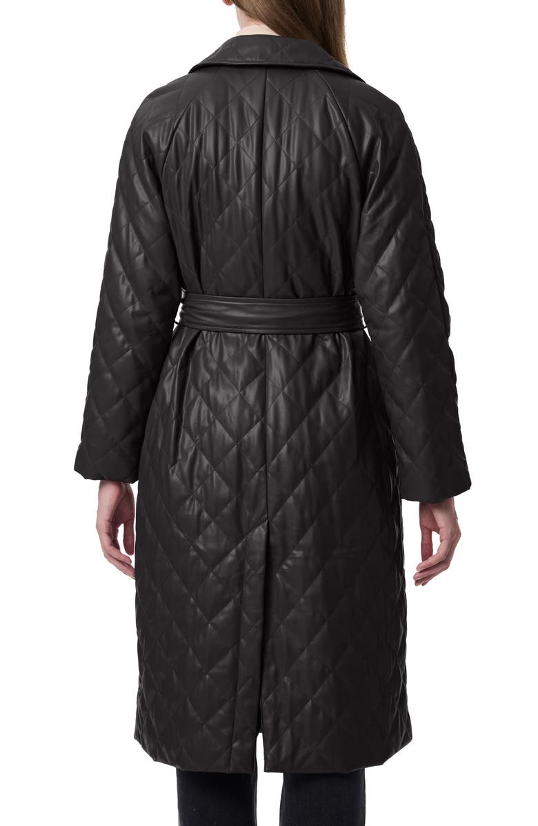 Bernardo Quilted Faux Leather Trench Coat | Nordstromrack