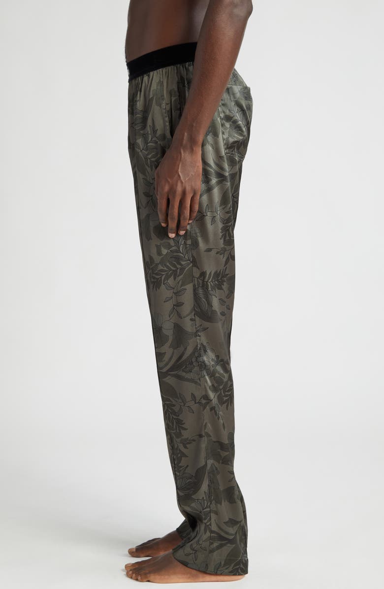 TOM FORD Floral Print Stretch Silk Pajama Pants | Nordstromrack