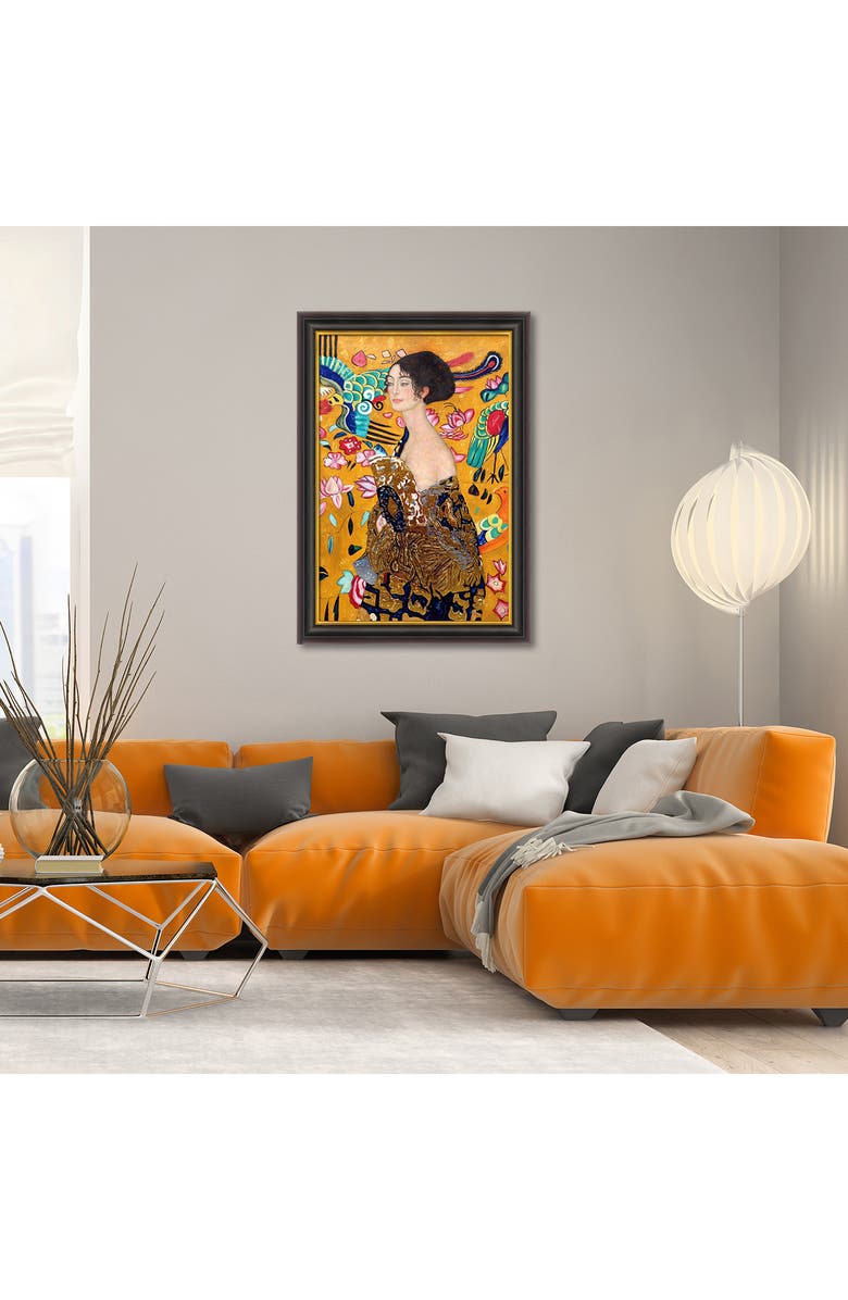 OVERSTOCK ART LA PASTICHE Framed Oil Painting Signora Con Ventaglio ...