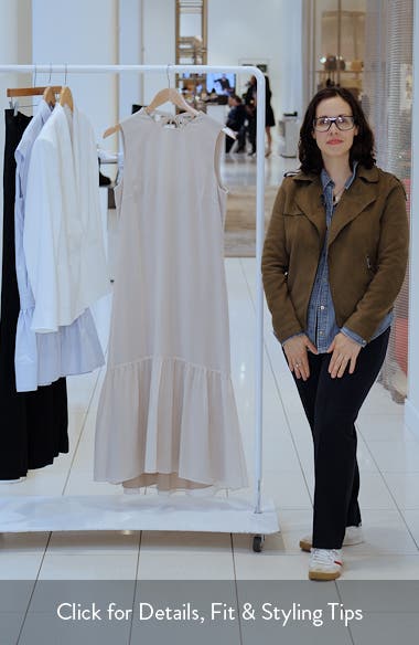 Theory Tier Tie Back Midi Dress | Nordstromrack