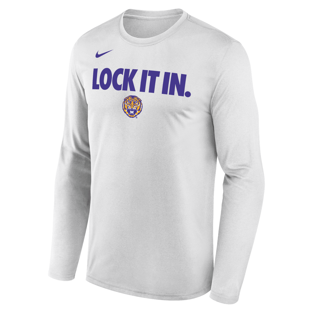 Nike Men's Nike White LSU Tigers 2026 On-Court Bench Long Sleeve T ...