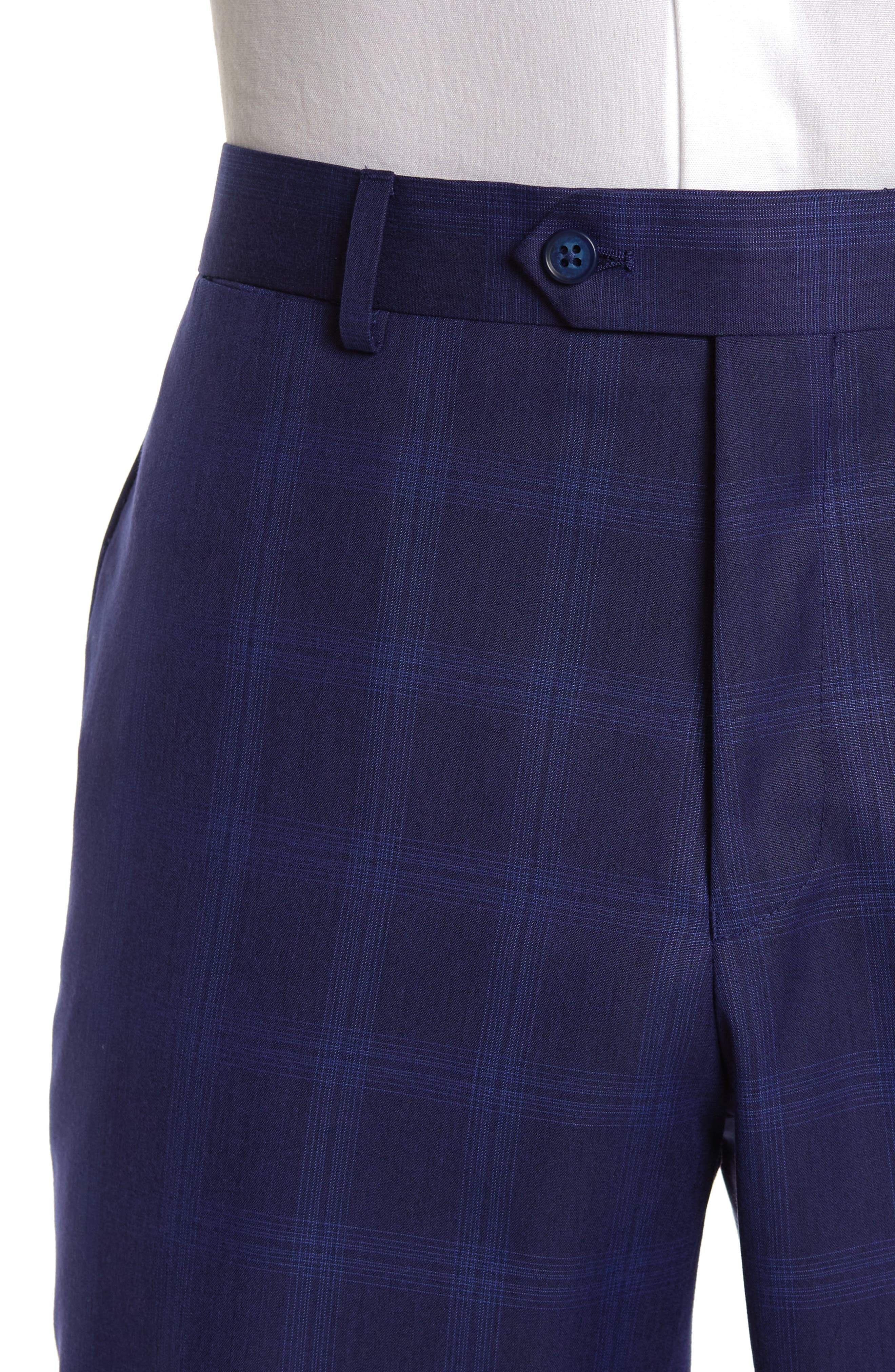 English Laundry Blue Plaid Two Button Peaked Lapel Suit (Men ...