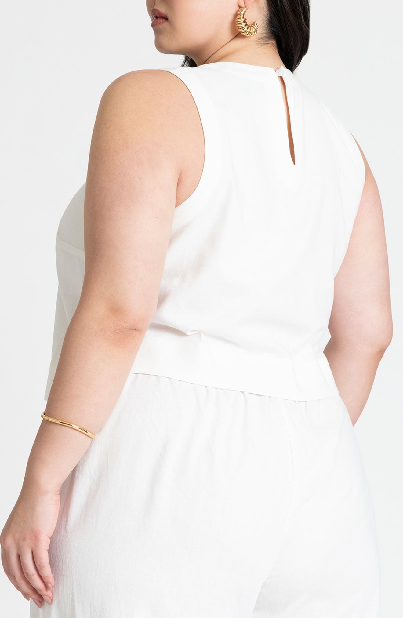 ELOQUII Boxy Scoop Neck Shell | Nordstrom
