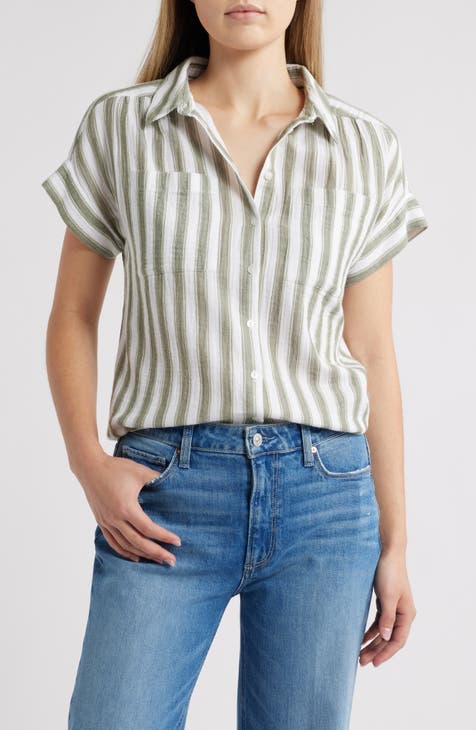 Women's Button-Up Striped Tops | Nordstrom