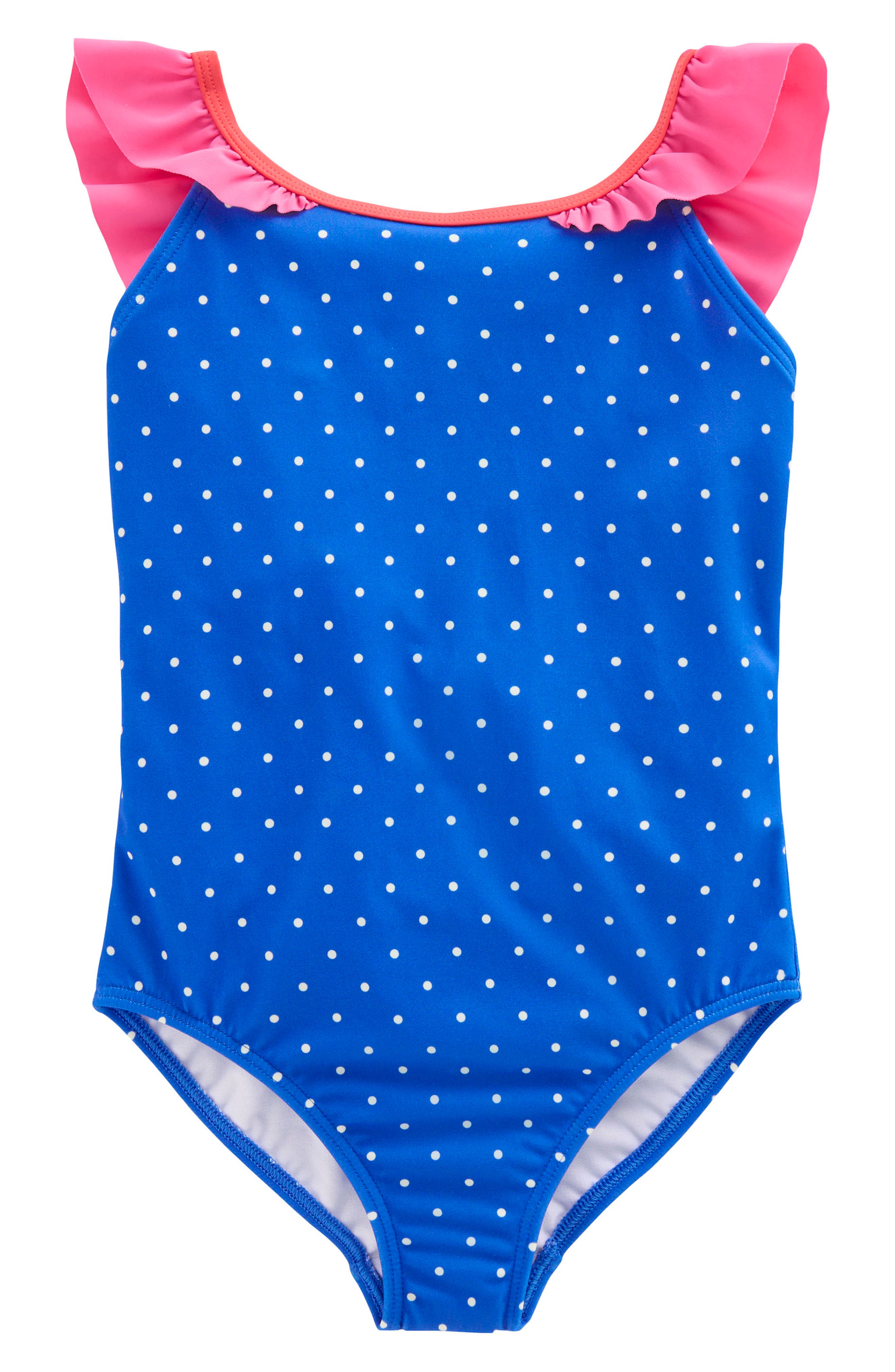 Mini Boden Kids' Hallie Frill Strap One-Piece Swimsuit | Nordstromrack