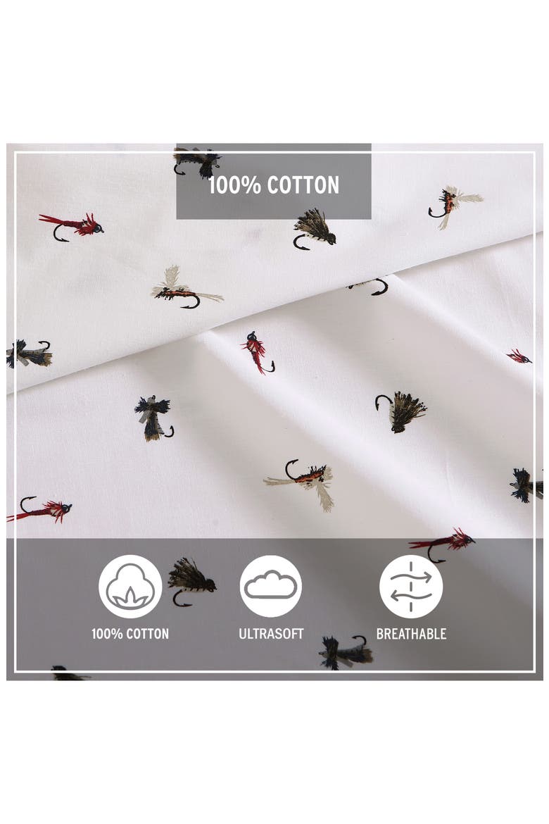 Fishing Flies 200 Thread Count 100% Cotton Percale Sheet Set ...