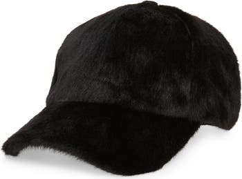 Stand Studio Cia Soft Faux Fur Baseball Cap | Nordstrom