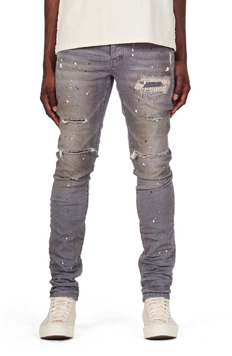 PURPLE BRAND Paint Splatter Skinny Jeans | Nordstromrack