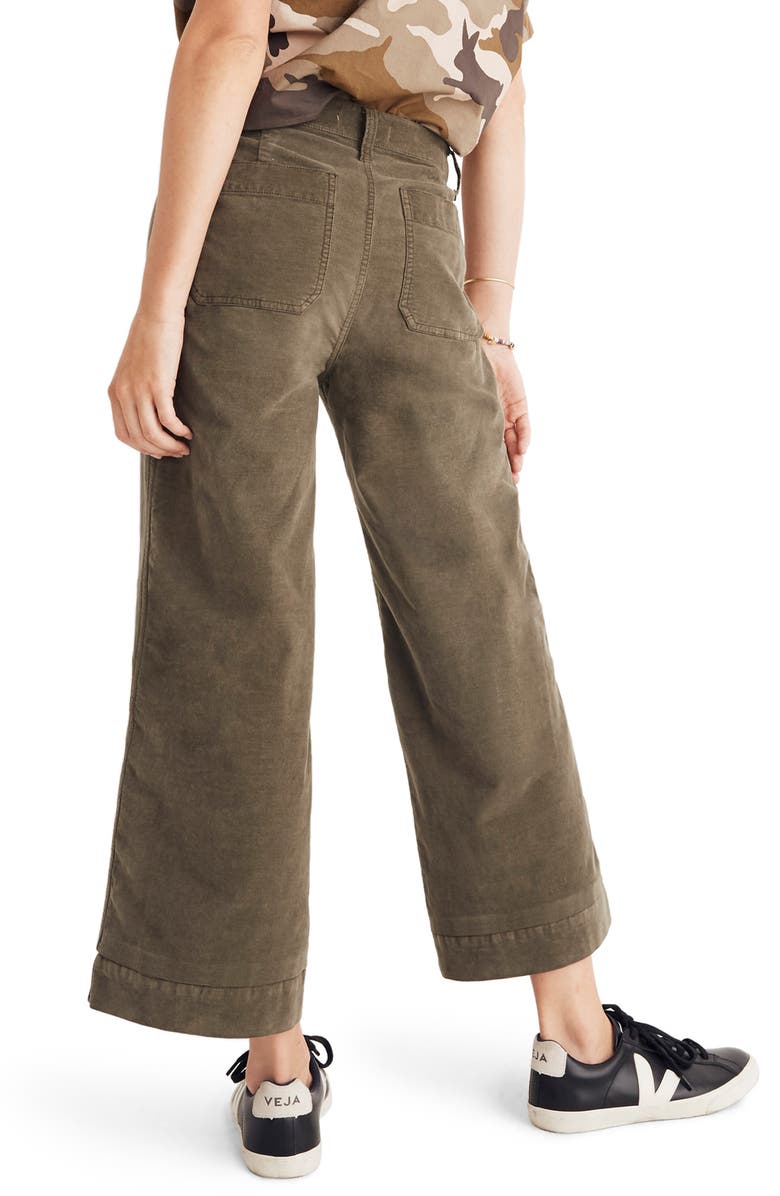 Madewell Emmett Crop Wide Leg Velveteen Pants | Nordstrom