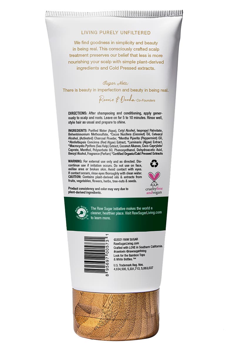 RAW SUGAR Pure Scalp Therapy Scalp & Hair Masque - Activated Charcoal ...