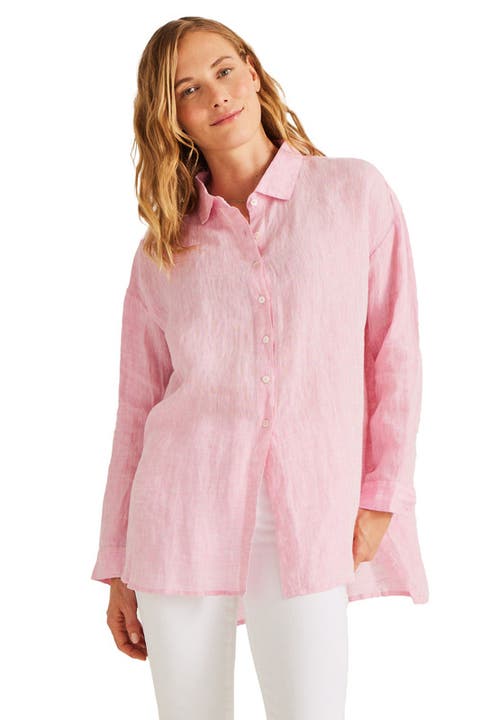 Women's 100% Linen Button Up Tops | Nordstrom