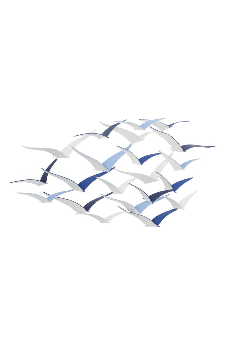 WILLOW ROW Blue Metal Flying Flock of Birds Wall Decor | Nordstromrack