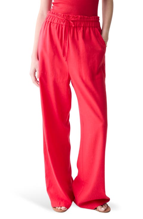 Women's Red Wide-Leg Pants | Nordstrom