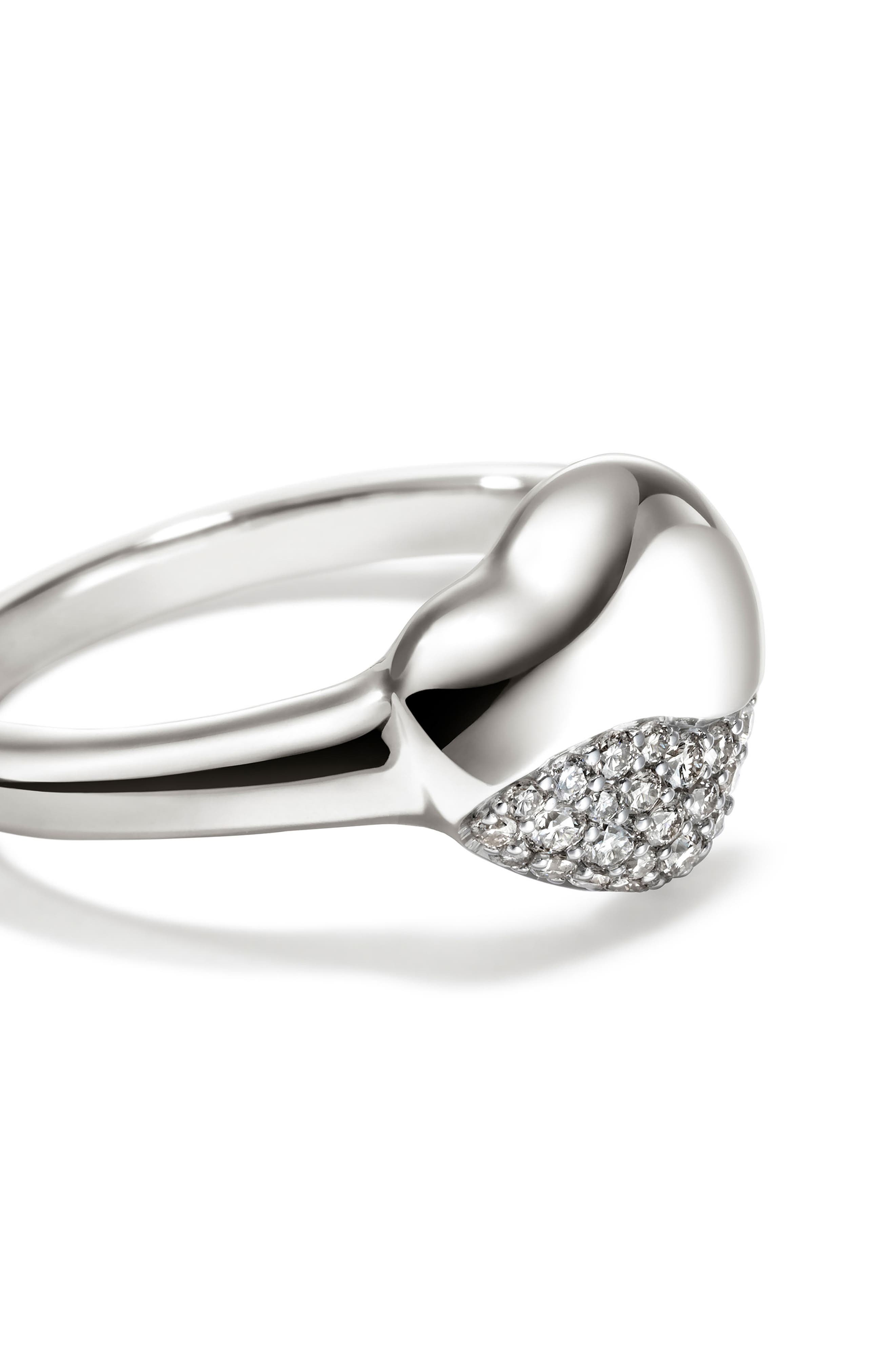 John Hardy Pebble Heart Diamond Ring | Nordstromrack