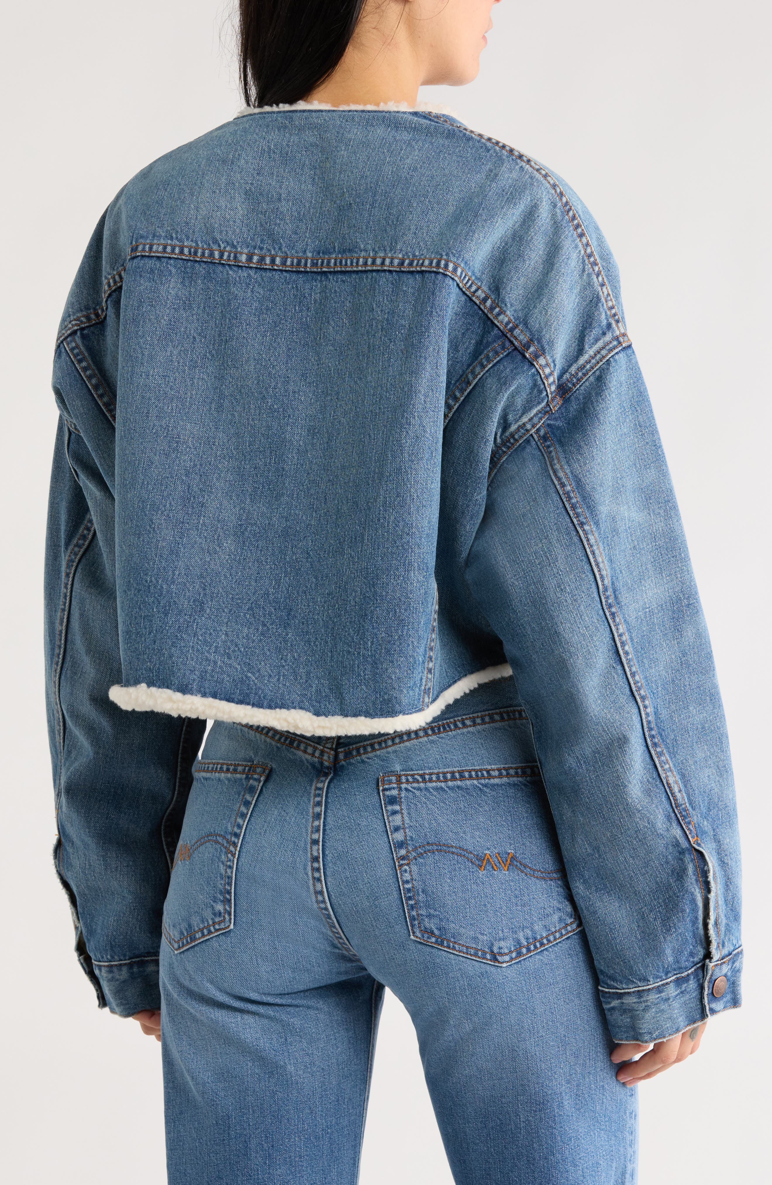 DENIMIST Oversize Cropped Denim Jacket | Nordstromrack