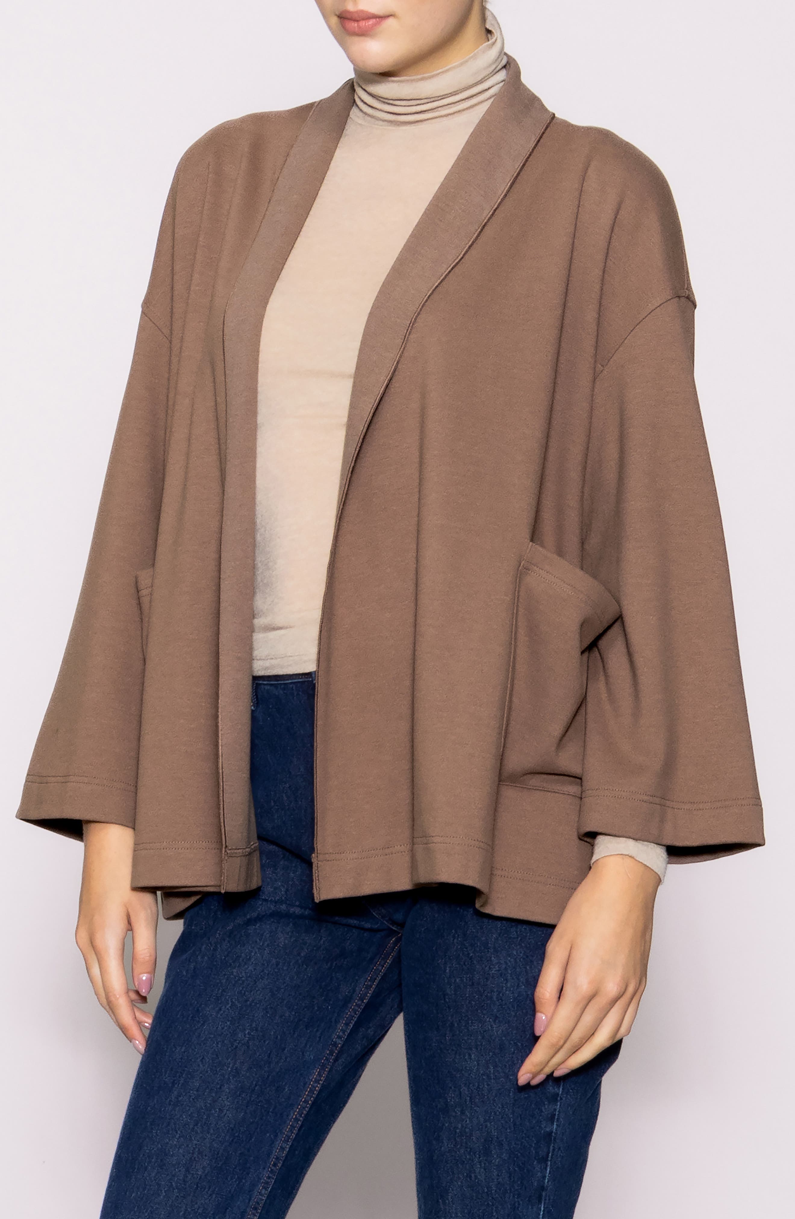 MELLODAY Shawl Collar Double Knit Jacket | Nordstromrack