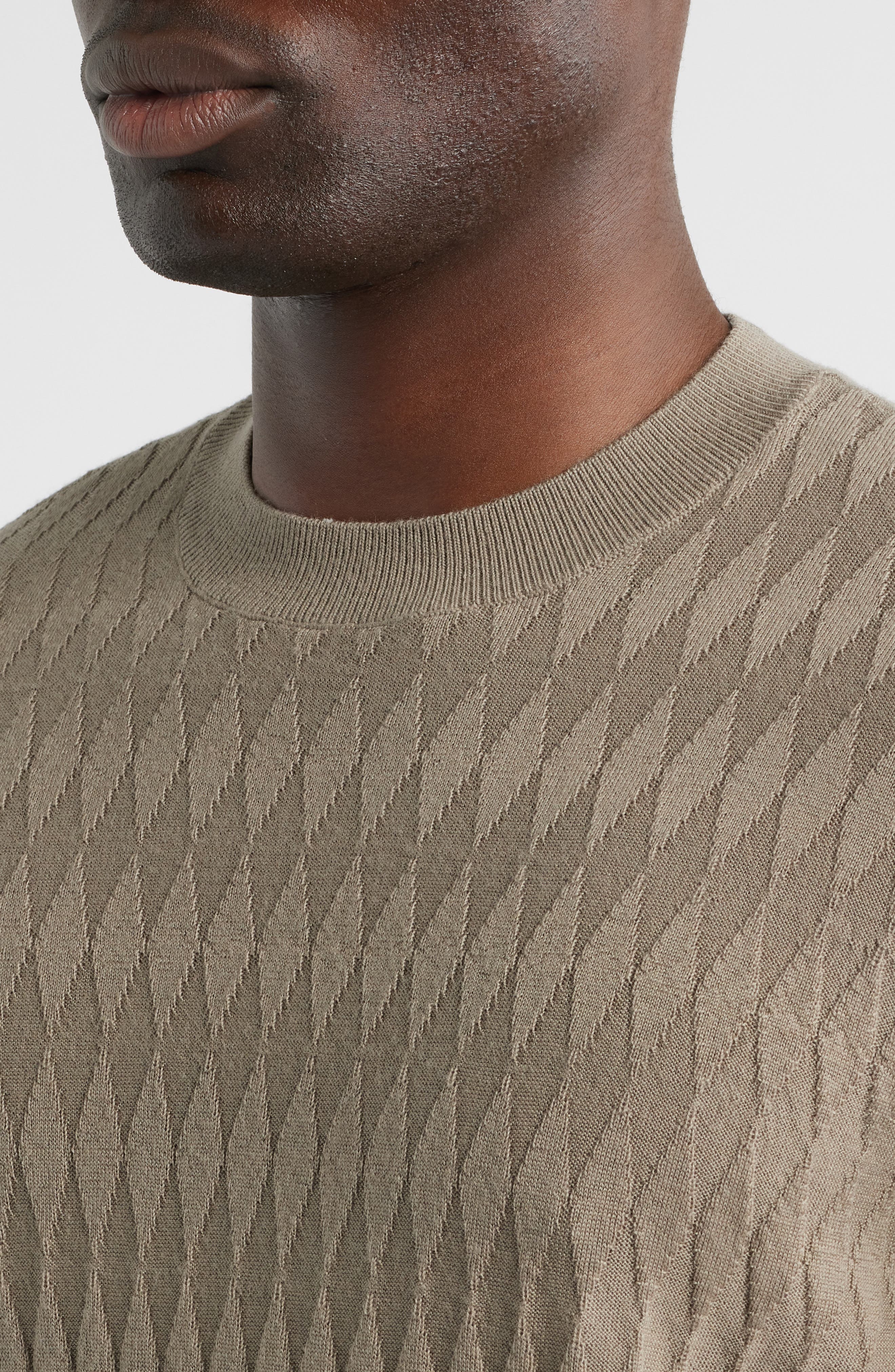 Emporio Armani Diamond Stitch Virgin Wool Crewneck Sweater | Nordstromrack