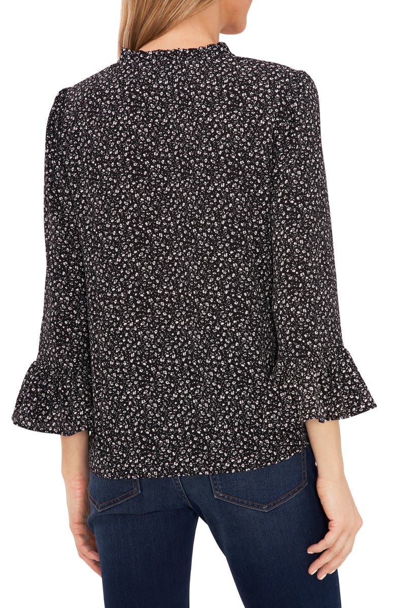 CeCe Ditsy Floral Ruffle Cuff Blouse | Nordstrom
