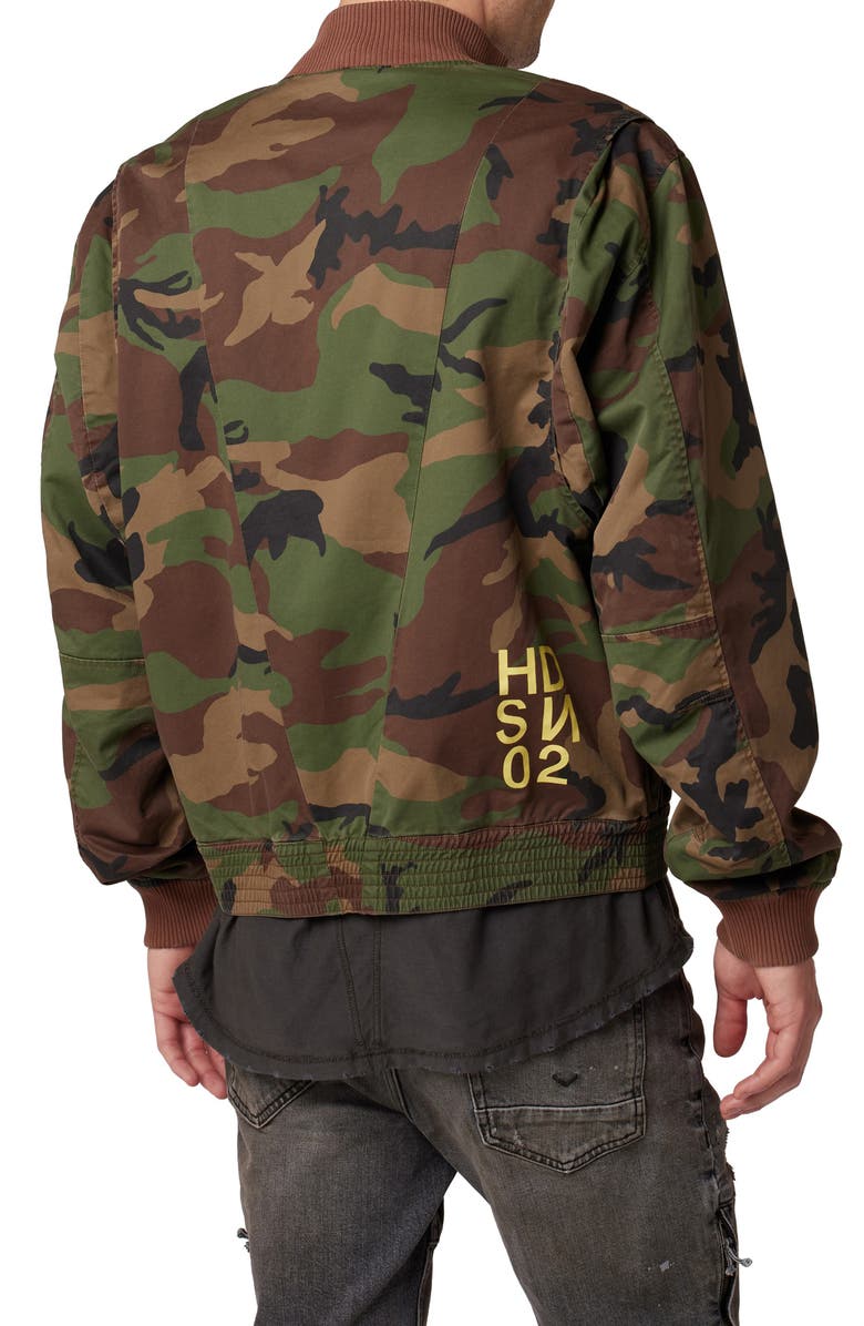 Hudson Jeans Camo Print Utility Bomber Jacket | Nordstrom