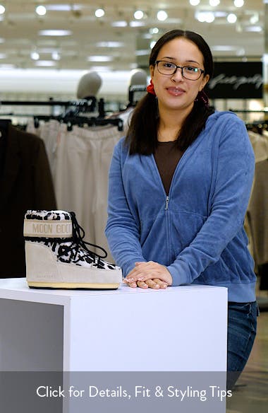 Moon Boot® Icon Low Water Repellent Leopard Print Boot (Women) | Nordstrom