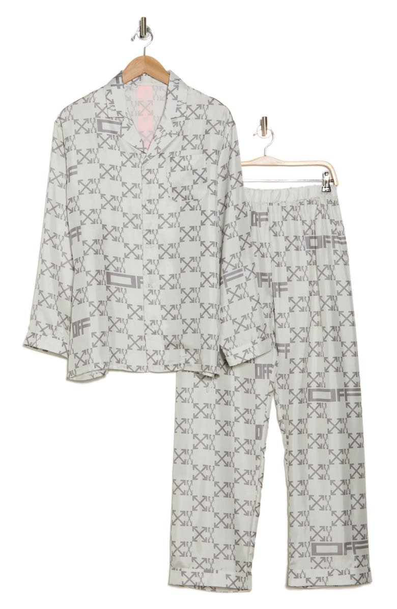 Off-White Arrow Print Silk Pajamas | Nordstromrack