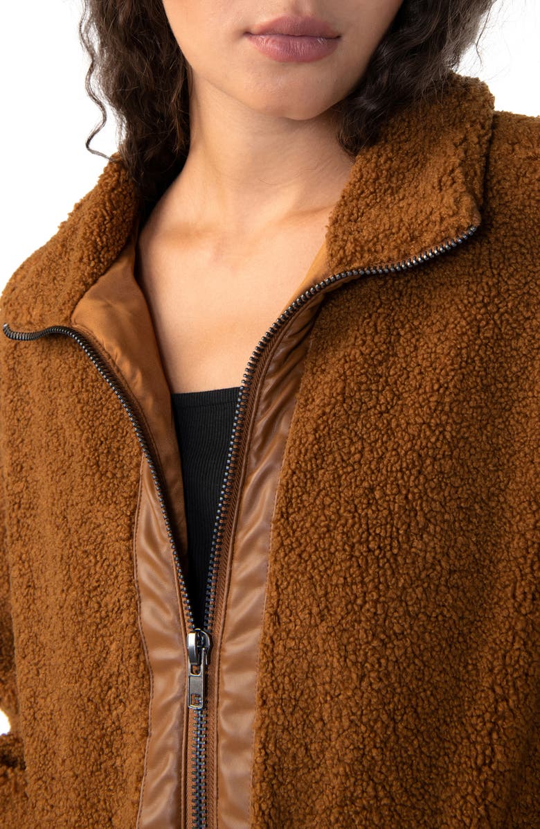 Sanctuary City High Pile Fleece Oversize Zip Coat | Nordstromrack